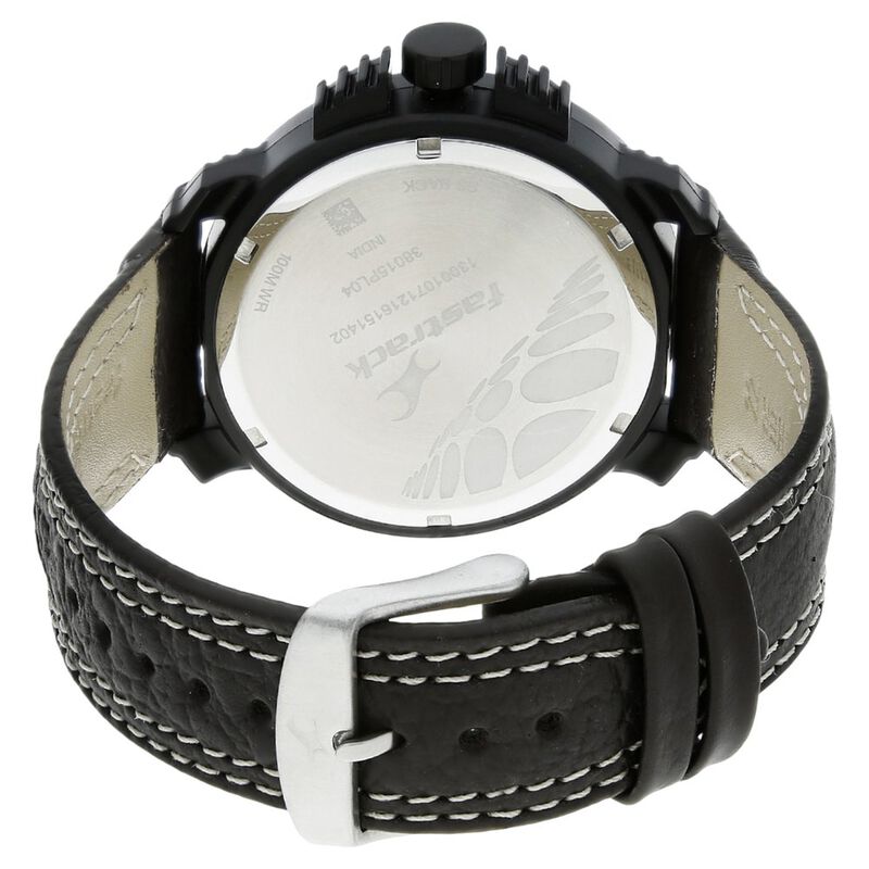Buy Online Fastrack Quartz Analog Brown Dial Leather Strap Watch for ...