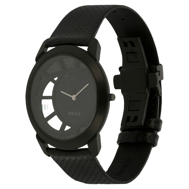 Buy Online Titan Quartz Analog Black Dial Watch For Men 1576nl03 Titan