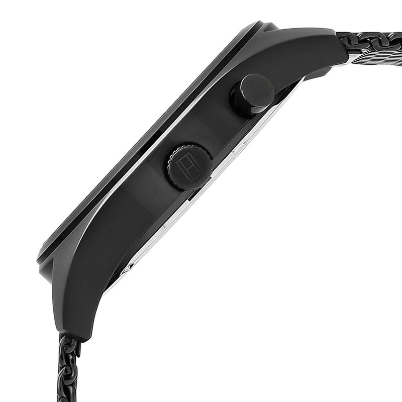 Buy Online Tommy Hilfiger Quartz Analog Black Dial Metal Strap Watch ...