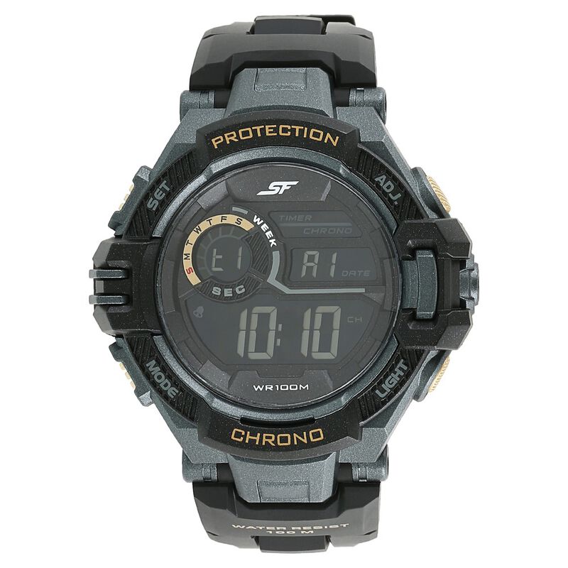 Buy Online SF Super Fibre Digital Dial Plastic Strap Watch for Men ...