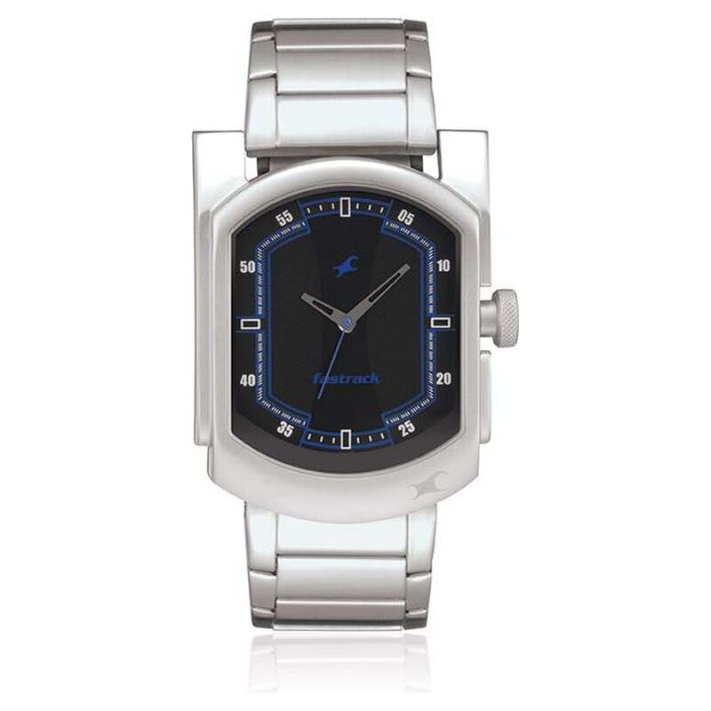 Buy Online Fastrack Quartz Analog Black Dial Stainless Steel Strap ...