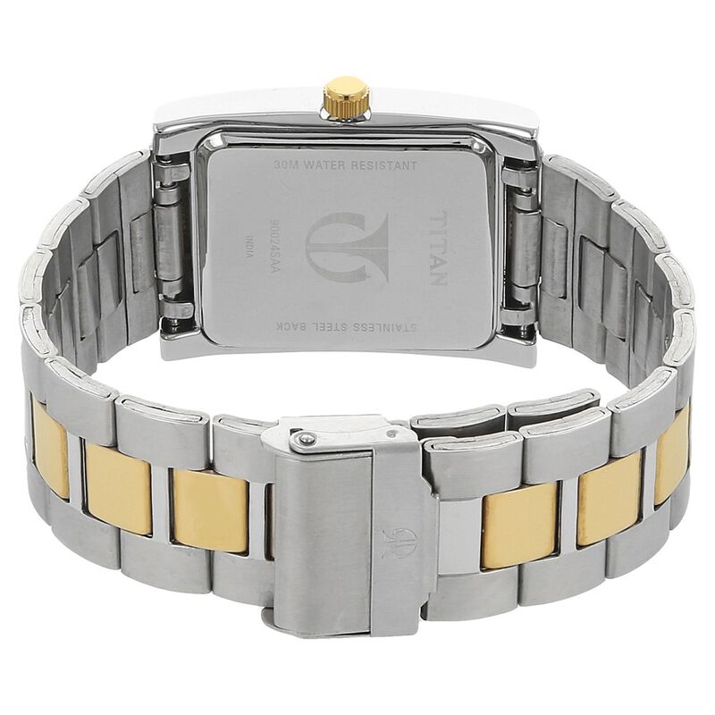 Buy Online Titan Quartz Analog with Day and Date Champagne Dial Metal ...