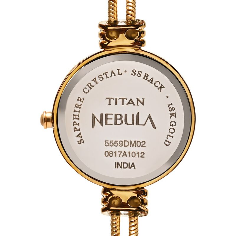 Buy Online Nebula by Titan Quartz Analog White Dial 18 Karat Gold Strap ...