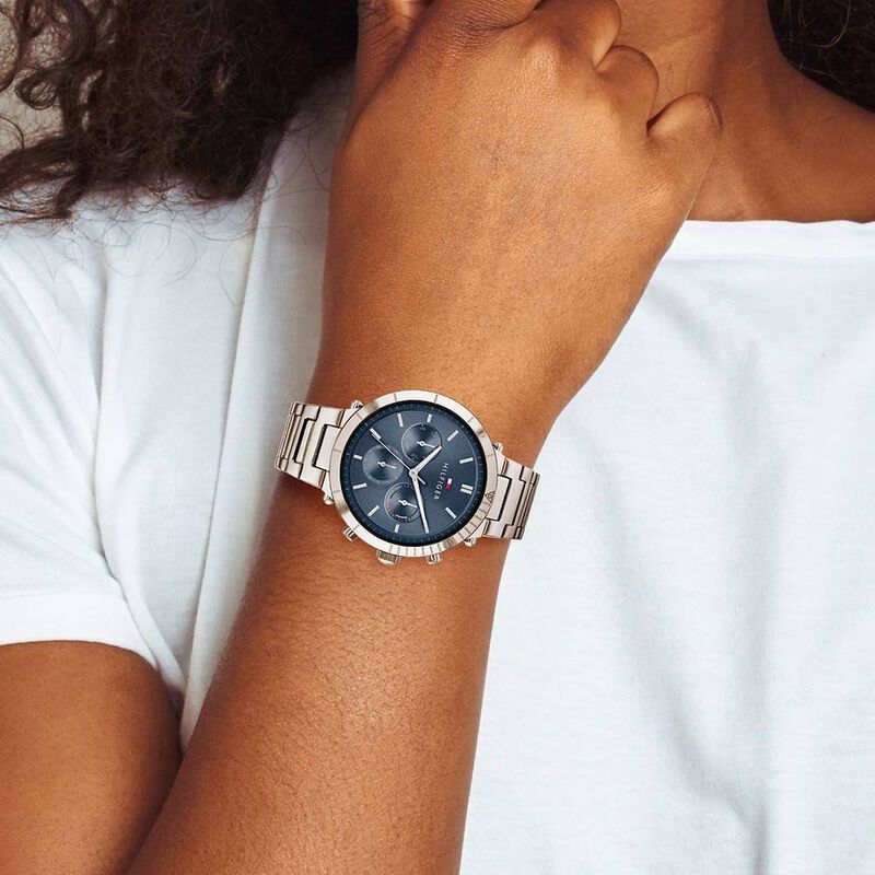 Buy Online Tommy Hilfiger Quartz Multifunction Blue Dial Stainless ...