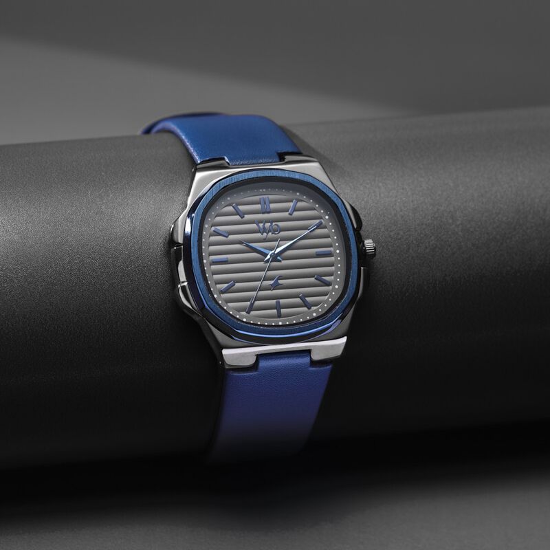 Buy Online Fastrack Vyb Drift Quartz Analog Grey Dial Blue Color ...