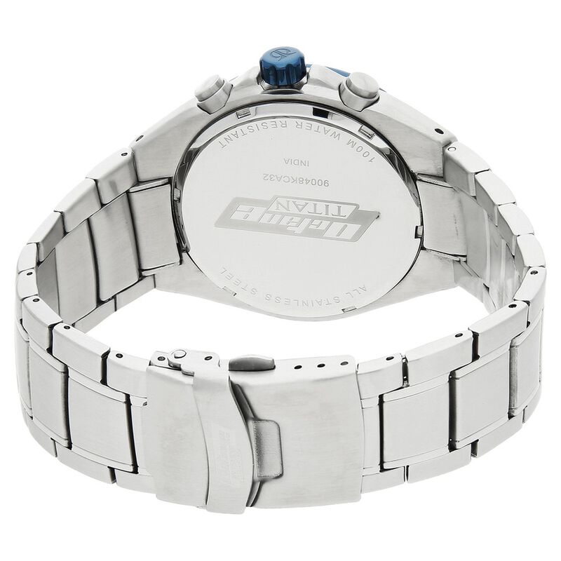 Buy Online Titan Octane Blue Chrono Stainless Steel Strap Watch for Men ...