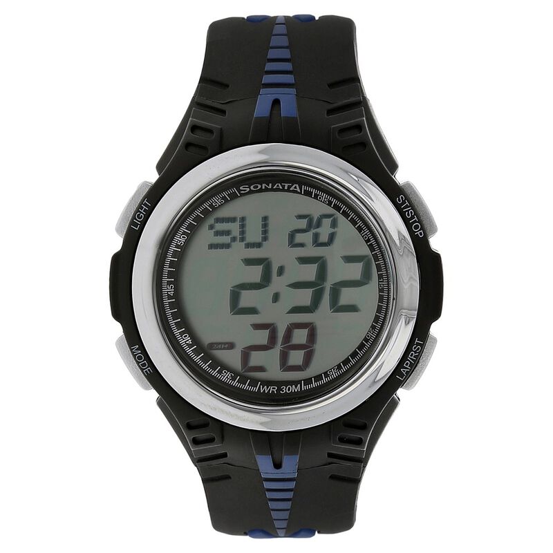 Buy Online SF Digital Dial Black Plastic Strap Watch for Men ...