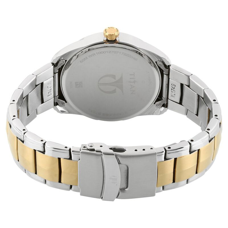 Buy Online Titan Regalia Sovereign White Dial Analog Stainless Steel ...