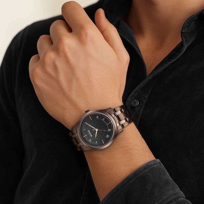 Buy Online Titan Karishma Black Dial Watch for Men - nr1823qm01 | Titan
