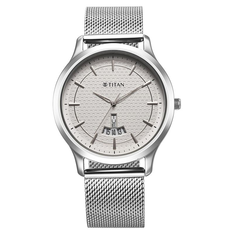Buy Online Titan Karishma Quartz Analog Silver Dial Stainless Steel ...