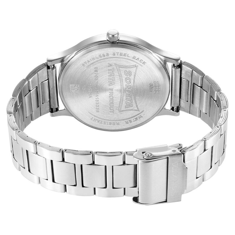 Buy Online Sonata Aspire Quartz Analog White Dial Stainless Steel Strap ...