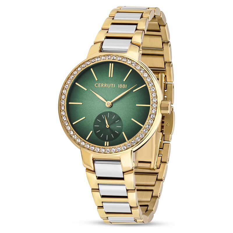 Buy Online Cerruti 1881 Quartz Multifunction Green Dial Stainless Steel ...