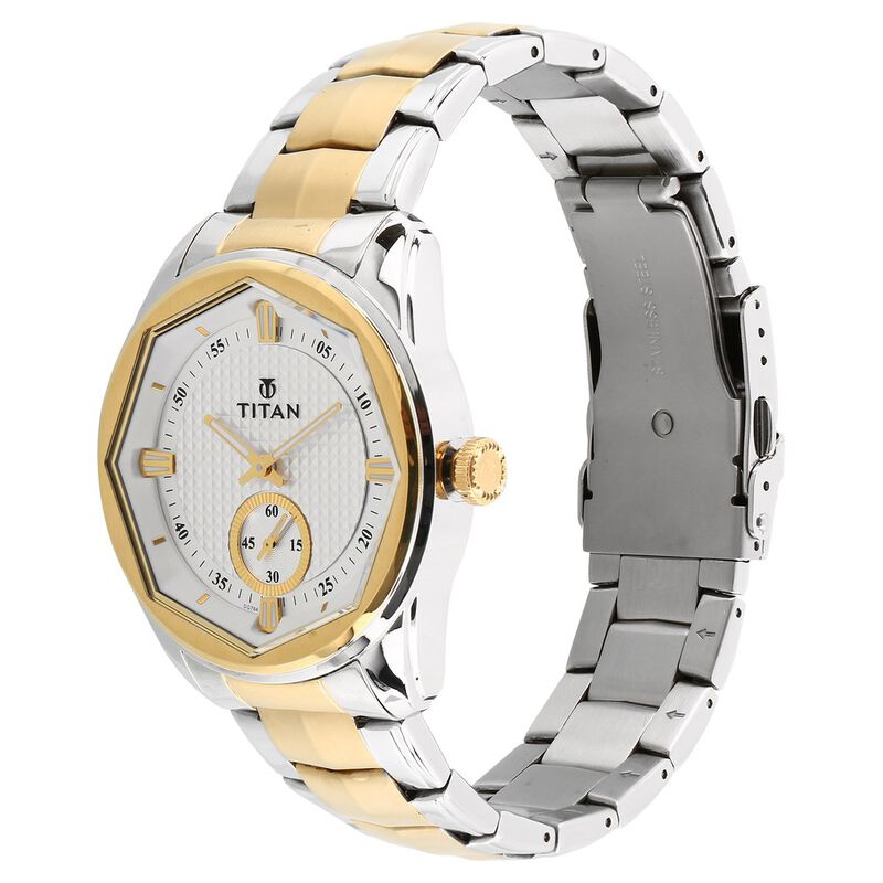 Buy Online Titan Regalia Sovereign White Dial Analog Stainless Steel ...