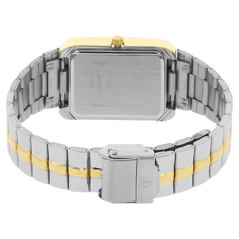 Buy Online Titan Analog with Date Silver Dial Stainless Steel Strap ...