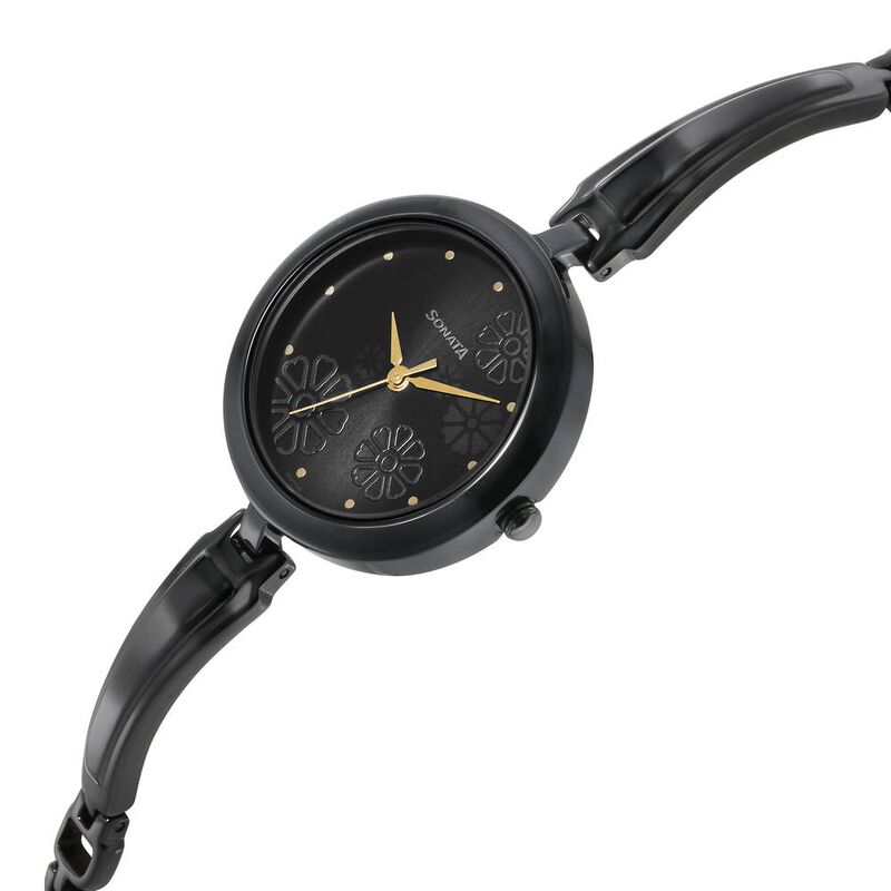 Buy Online Sonata Utsav Black Dial Watch for Women - ns8166nm01 | Titan