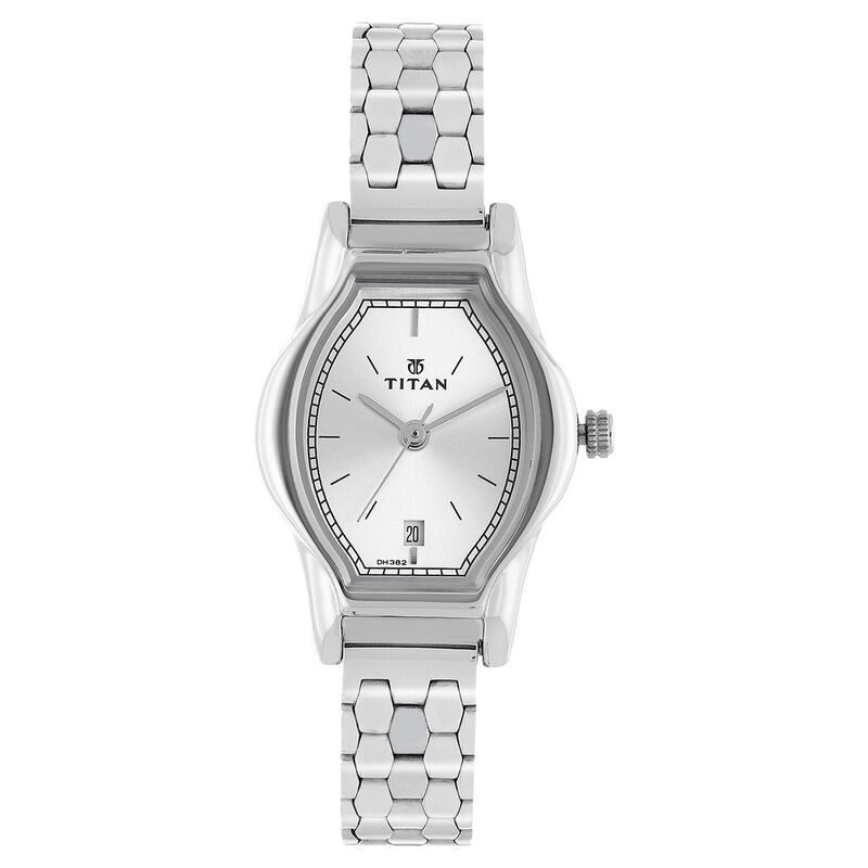 Buy Online Titan Quartz Analog Silver Dial Stainless Steel Strap Watch ...