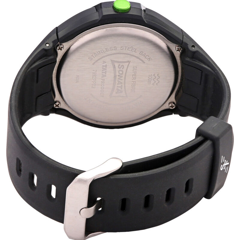 Buy Online Sonata Digital Green Dial Strap Watch for Men - 7992pp03j ...