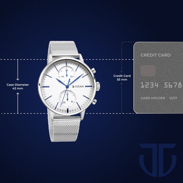 Buy Online Titan Light Leathers Multifunction Silver Dial Silver ...