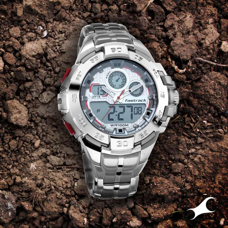 Buy Online Fastrack Mean Machines Guys Ana Digi Watch - nn38054pm01 | Titan