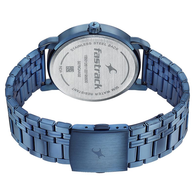 Buy Online Fastrack Style Up Blue Dial Stainless Steel Strap Watch for ...