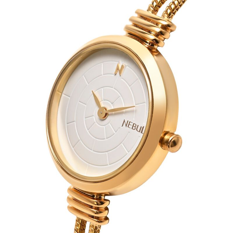 Buy Online Nebula by Titan Quartz Analog White Dial 18 Karat Gold Strap ...