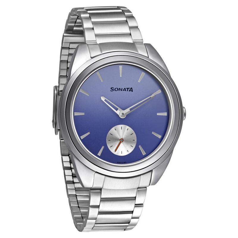 Buy Online Sonata Women of Steel Blue Dial Metal Strap Watch for Women ...