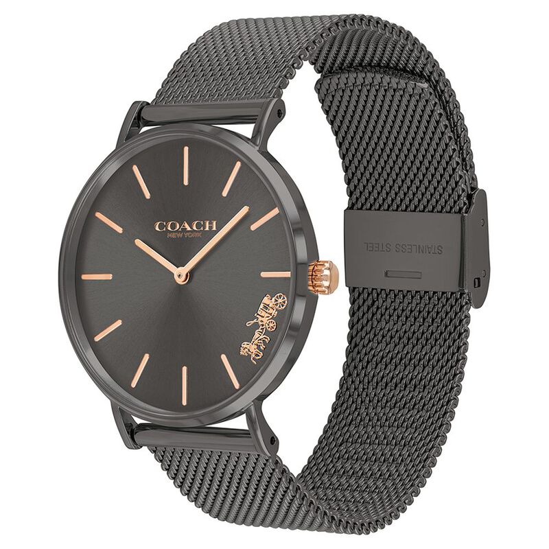 Buy Online Coach Quartz Analog Grey Dial Stainless Steel Strap Watch ...