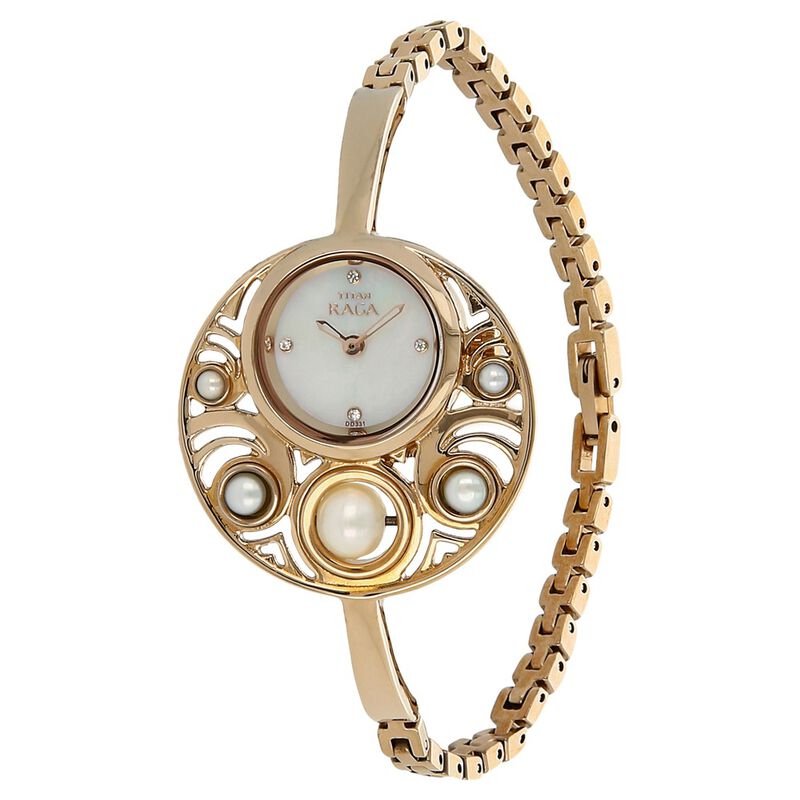 Buy Online Titan Raga Mother of Pearl Dial Women Watch With Metal Strap ...