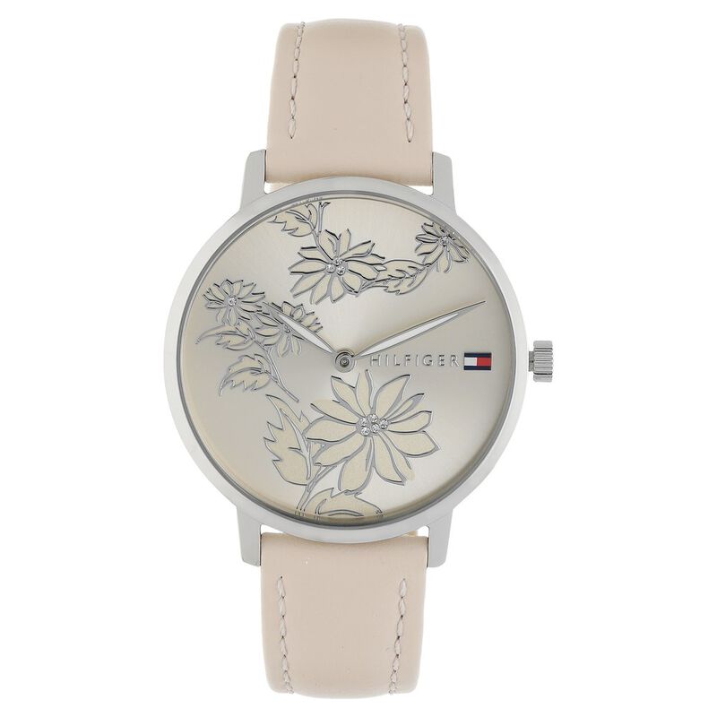 Buy Online Tommy Hilfiger Quartz Analog Rose Gold Dial Leather Strap ...