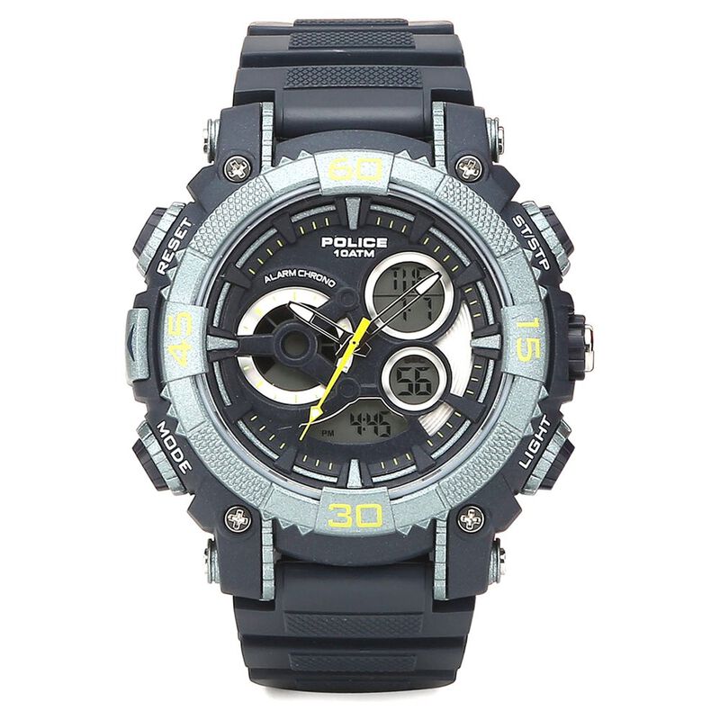 Buy Online Police Quartz Chronograph Blue Dial Silicone Strap Watch for ...