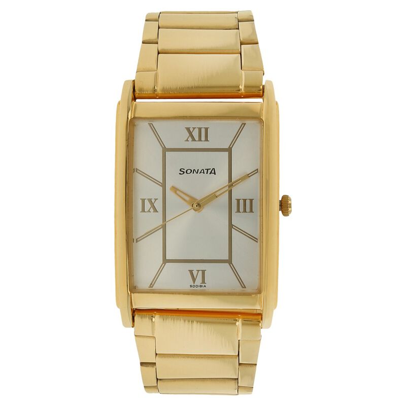 Buy Online Sonata Quartz Analog Silver Dial Stainless Steel Strap Watch ...
