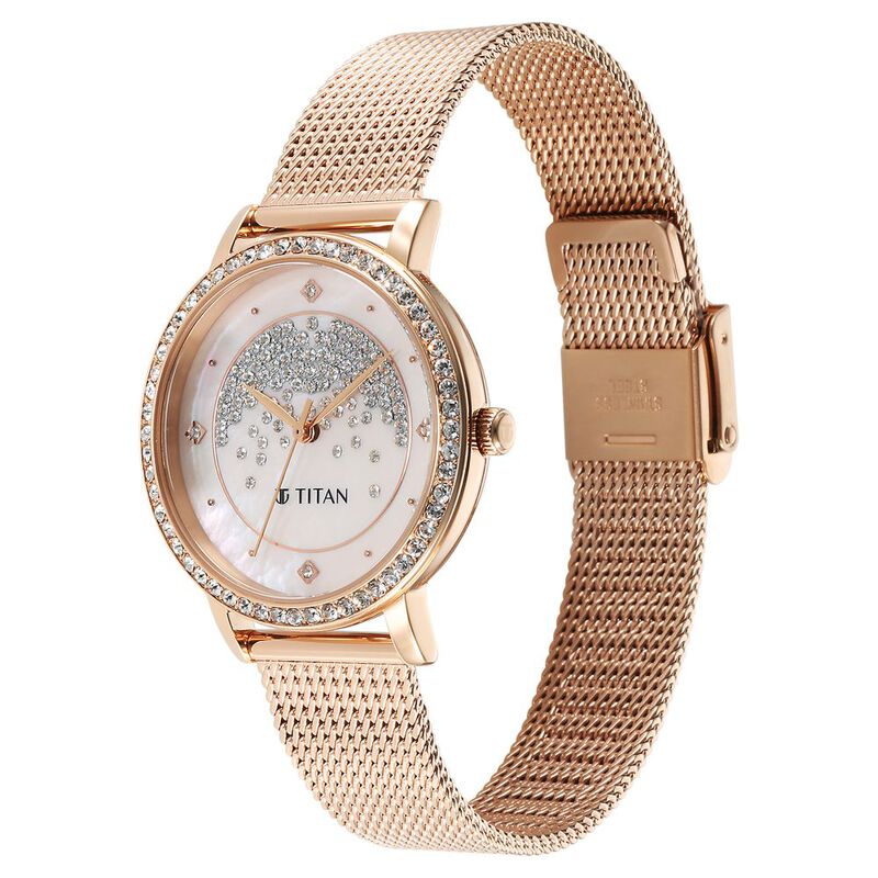 Buy Online Titan Purple Style Up Quartz Analog Pink Dial Stainless ...