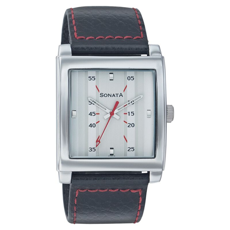 Buy Online Sonata Quartz Analog Silver Dial Strap Watch for Men ...
