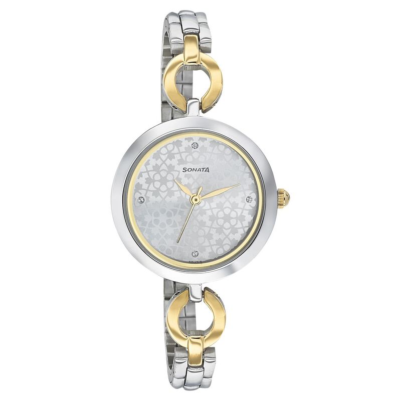 Buy Online Sonata Wedding Silver Dial Women Watch With Stainless Steel ...