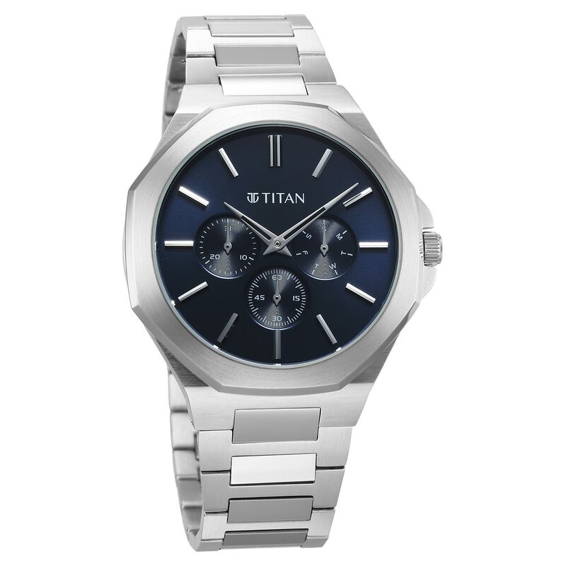 Buy Online Titan Classic Slim Multifunction Quartz Multifunction Blue ...