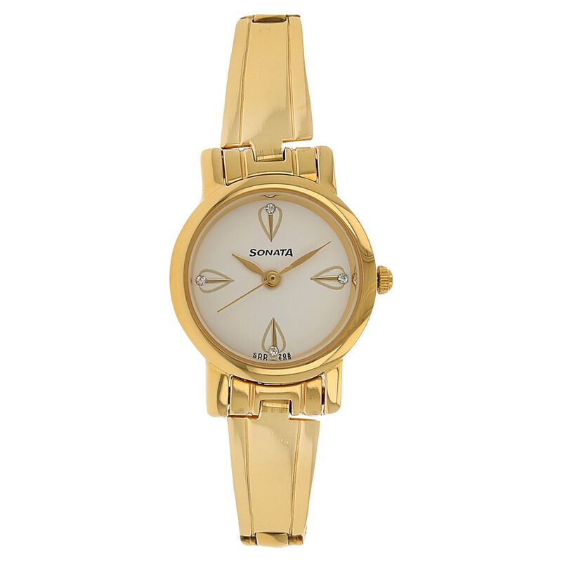 Buy Online Sonata Quartz Analog White Dial Stainless Steel Strap Watch ...