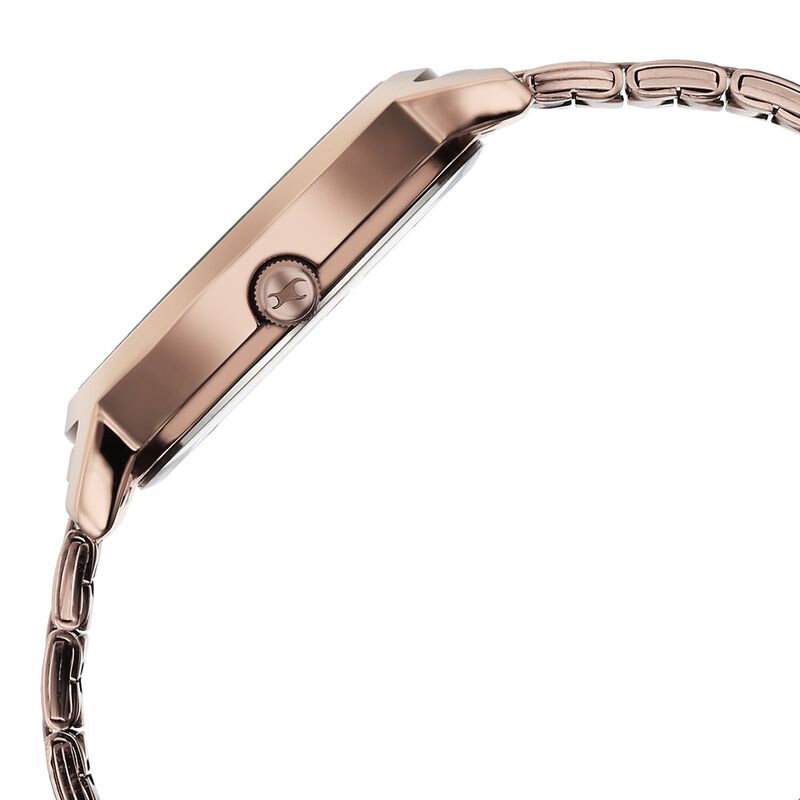 Buy Online Fastrack Tick Tock Quartz Analog Beige Dial With Brown ...