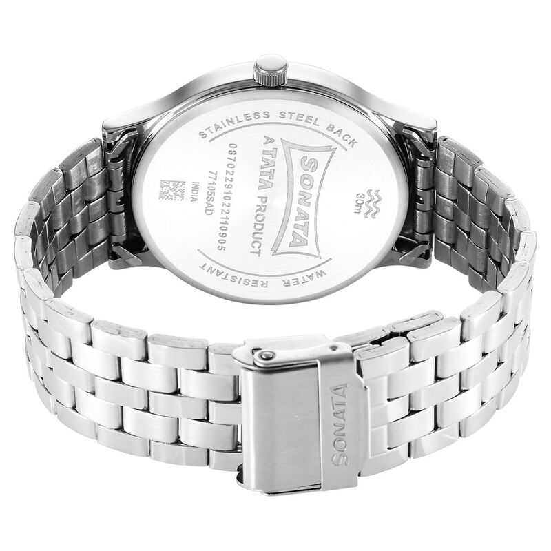 Buy Online Sonata RPM Silver Dial Stainless Steel Strap Watch for Men ...