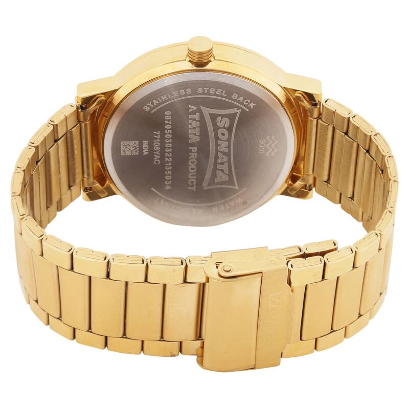 Buy Online Sonata Quartz Analog with Day and Date Blue Dial Stainless ...