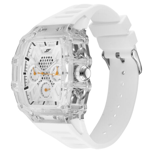 Buy Online SF Maiden Voyage Sport Watch White Dial And Strap Tonneau ...