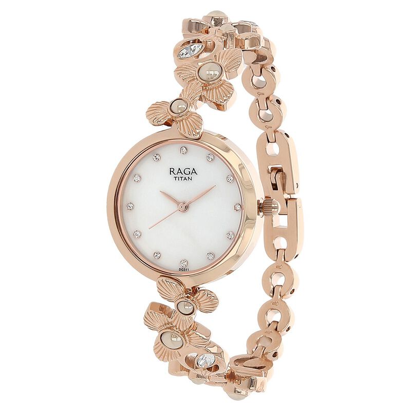 Buy Online Titan Raga Aurora Mother of Pearl Dial Women Watch With ...