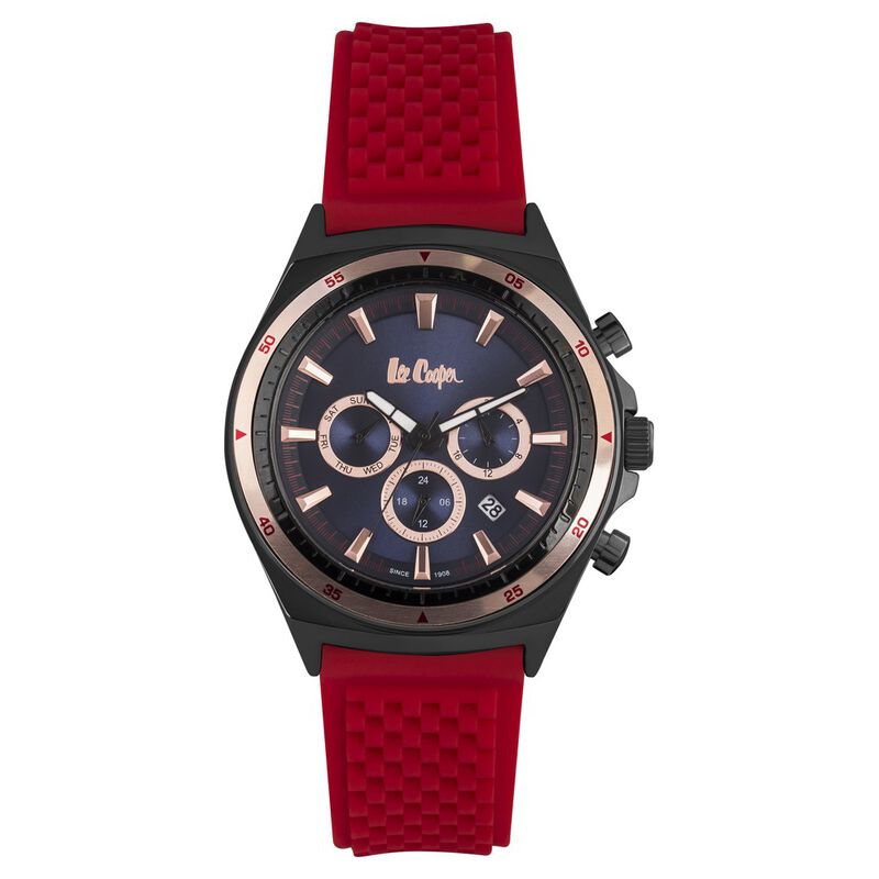 Buy Online Lee Cooper Quartz Chronograph Blue Dial Watch for Men ...