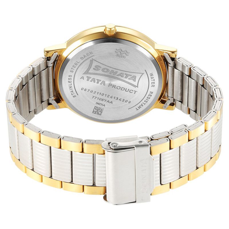 Buy Online Sonata Utsav Quartz Analog White Dial Stainless Steel Strap ...