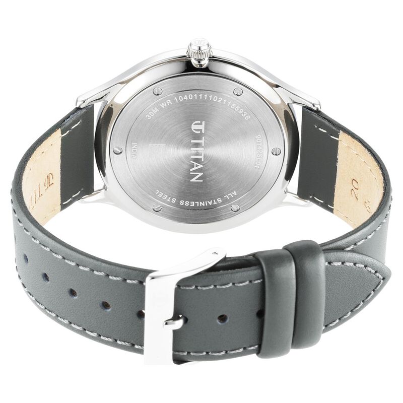 Buy Online Titan Classique Slimline Grey Dial Analog with Date Leather ...