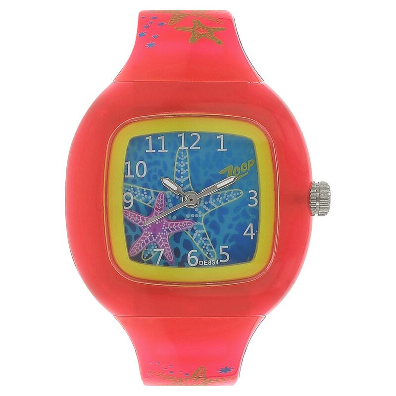 Buy Online Zoop By Titan Quartz Analog Blue Dial PU Strap Watch for ...
