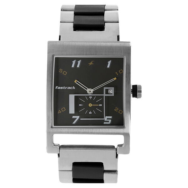 Buy Online Fastrack Quartz Analog Black Dial Stainless Steel Strap ...