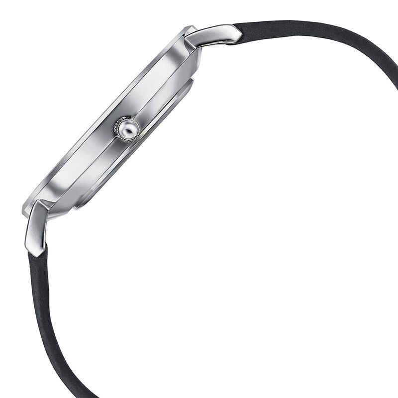 Buy Online Sonata Quartz Analog with Date Silver Dial Black Leather ...