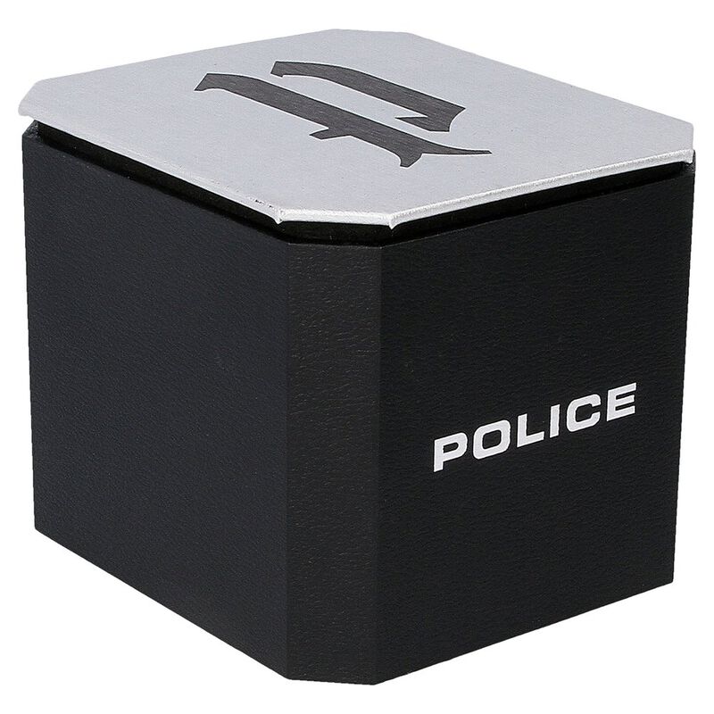 Buy Online Police Quartz Multifunction Silver Dial Leather Strap Watch ...