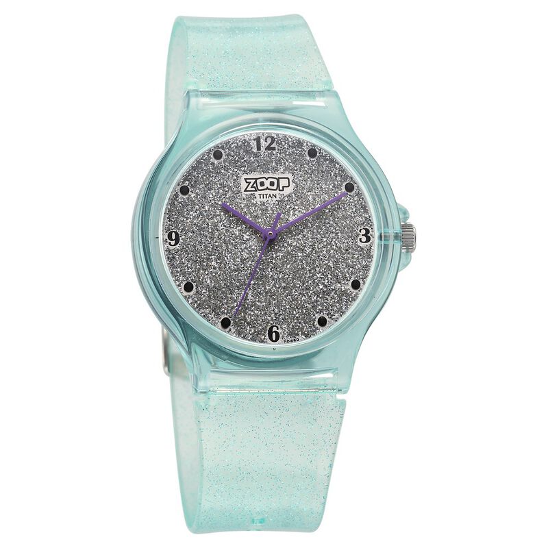 Buy Online Zoop by Titan Glitter Quartz Analog Grey Dial Polyurethane ...
