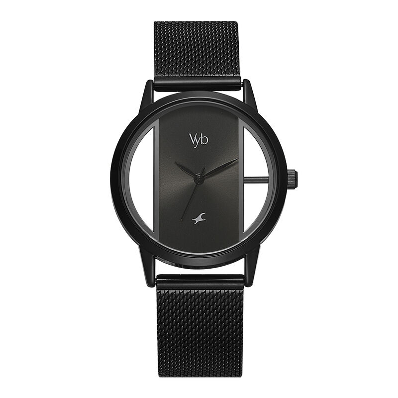 Buy Online Fastrack Vyb Runway Quartz Analog Black Dial Stainless Steel ...